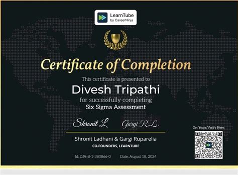 Divesh Tripathi On Linkedin Just Completed Six Sigma Assessment