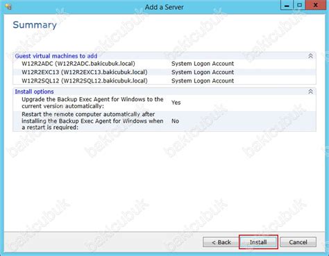 Symantec Backup Exec Hyper V Host Agent Kurulumu Baki ÇUBUK