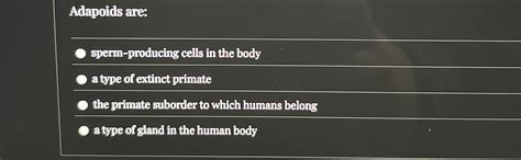 Solved Adapoids Are Q ﻿sperm Producing Cells In The Body
