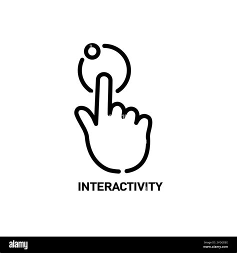 Interactive Interface Line Icon Outline Vector Illustration Linear Pictogram Isolated On White