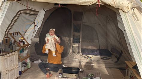 육아vlog L 캠핑 7개월 아기랑 캠핑 정읍국민여가 봄캠핑 첫 떡뻥 우중캠핑 좌식캠핑 노스피크 옐로우스톤 좌식 Youtube