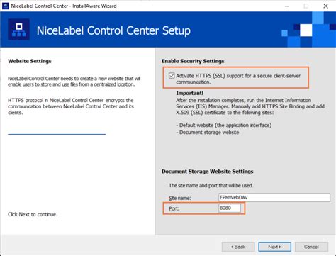Adding Site Binding And Ssl Certificate In Iis Nicelabel Help