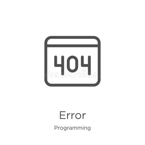 Error Icon Vector From Programming Collection Thin Line Error Outline