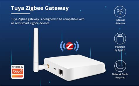 Zemismart Tuya Zigbee Antenna Hub Smart Home Control Center Lan Antenna