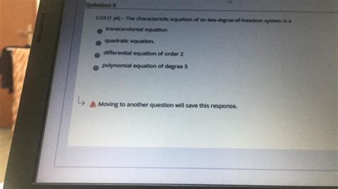 Solved Quation 9 Los Po The Characteristic Equation Of An