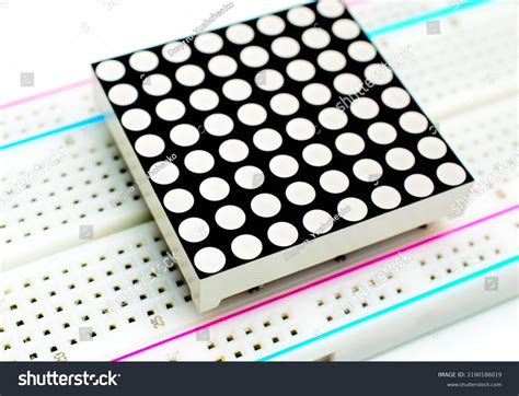 X Led Arduino Matrix Attached Breadboard Stock Photo Shutterstock