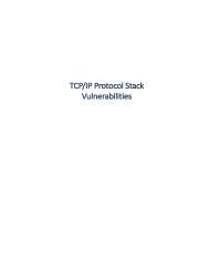 Lecture TCP IP Protocol Stack Vulnerabilities Pdf TCP IP Protocol Stack Vulnerabilities