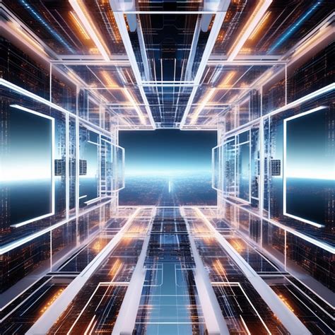 Premium Photo Tech Nexus Futuristic Graphic Frame Premium Photo Tech Nexus Futuristic Graphic Frame