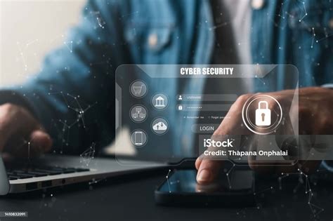 Concept Of Cyber Security User Type Login And Password Keeping User Personal Data Safe