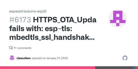 Otao Fails With Esp Tls Mbedtlssslhandshake Returned 0x7280 · Issue 6173