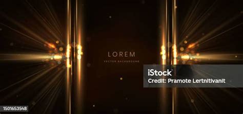어두운 배경에 추상적으로 빛나는 금색 세로 조명 선이 조명 효과와 텍스트 복사 공간으로 반짝입니다 1위에 대한 스톡 벡터 아트 및 기타 이미지 Istock