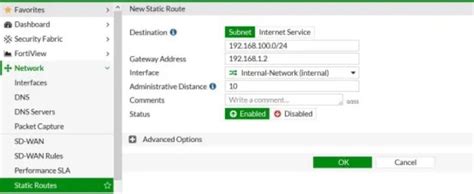 To Configure A Static Route 1 Go To System Network Static Route 2 Click Add To Display
