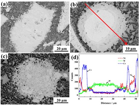 several dissolution types of wc particles in the gradient composite