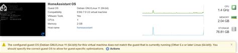 esxi issue with vm os not detected properly configuration home