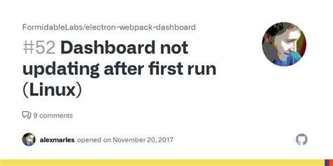 Dashboard Not Updating After First Run Linux · Issue 52