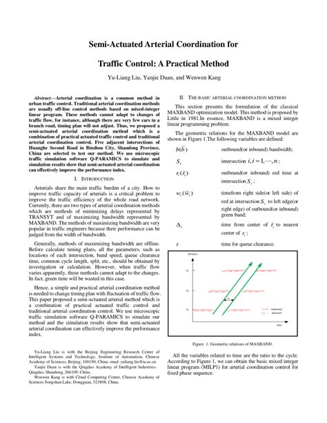 Pdf Semi Actuated Arterial Coordination For Traffic Control A
