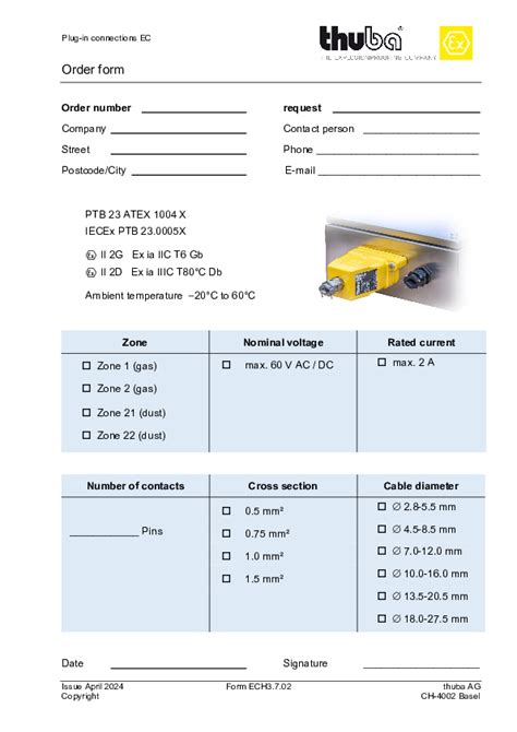 Order Form Eci Connector Thuba Ltd