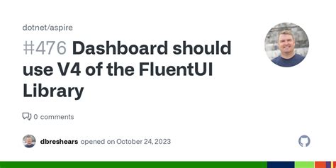 Dashboard Should Use V4 Of The Fluentui Library · Issue 476 · Dotnet