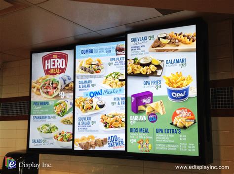 E Display Deploys Digital Menus At OPA Suncor Calgary
