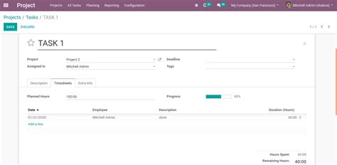 Project Overview Features In Odoo