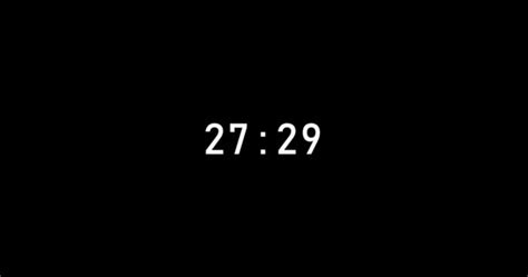Seconds Digital Timer Countdown Animation Isolated Black Background
