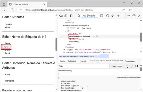 Introdução à Exibição E Alteração Do Dom Microsoft Edge Developer Documentation Microsoft Learn