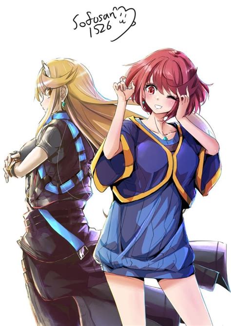Mythra And Pyra Wearing Rexs Outfits Sofusan1526 R Xenoblade Chronicles