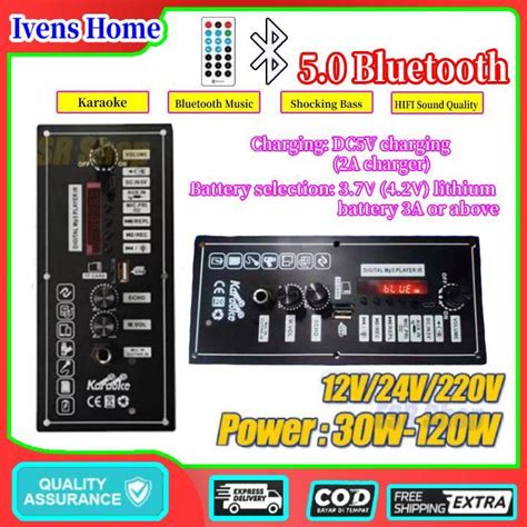 【in Stock】3 7 V Amplifier Board Square Dance 30w Speaker Amplifier Support Bluetooth Aux U Disk