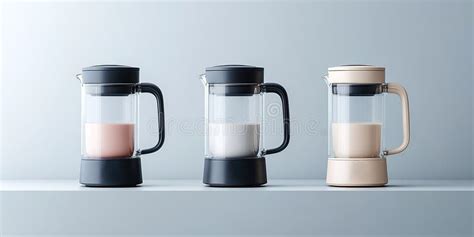 Modern Kitchen Containers Displaying Various Beverages In A Minimalist Setting Showcasing Design