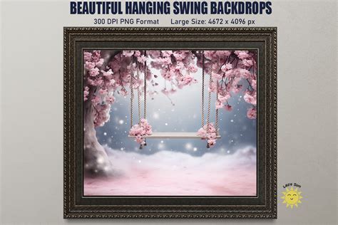 Beautiful Hanging Swing Backdrop Graphic By Lazy Sun · Creative Fabrica