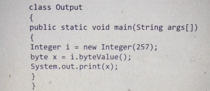 Solved Class Output Public Static Void Main String Chegg
