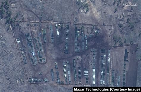 Russian Tanks In Ukraine Satellite