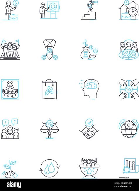 Worldwide Nerk Linear Icons Set Connectivity Globalization