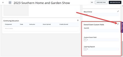 populate an overall event custom field growthzone