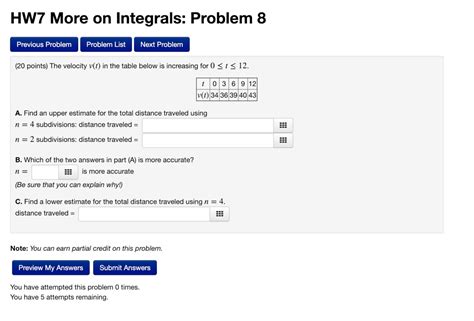 solved hw7 more on integrals problem 8 previous problem