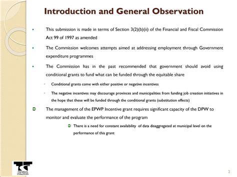 2009 10 performance of the epwp incentive grant ppt download