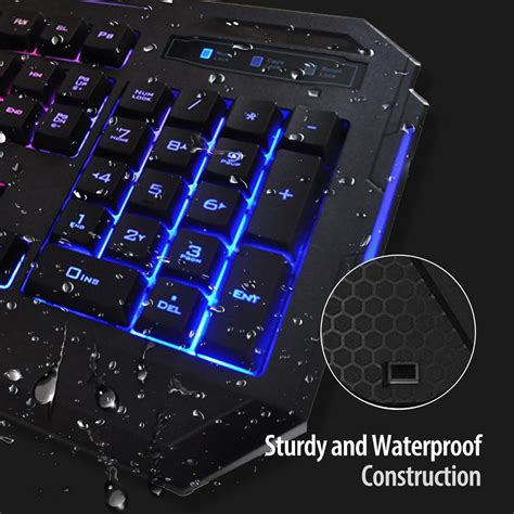 Lumsburry Led Rainbow Backlit Gaming Keyboard