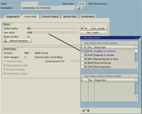 Sap Internal Order Status Management Free Sap Online Training Tutorial