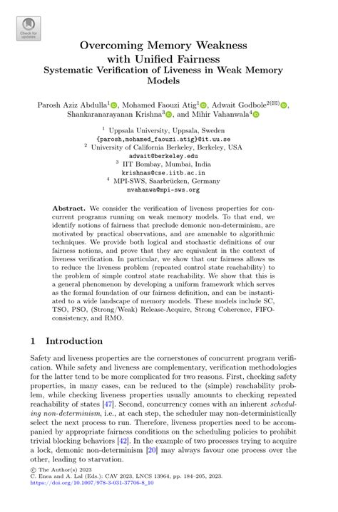 Pdf Overcoming Memory Weakness With Unified Fairness Systematic