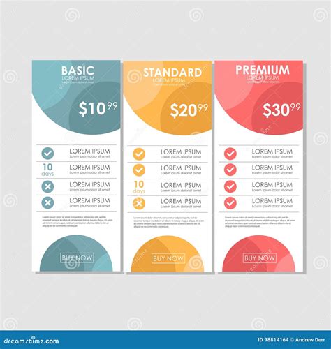 Set Offer Tariffs Ui Ux Vector Banner For Web App Stock Vector Illustration Of Discount