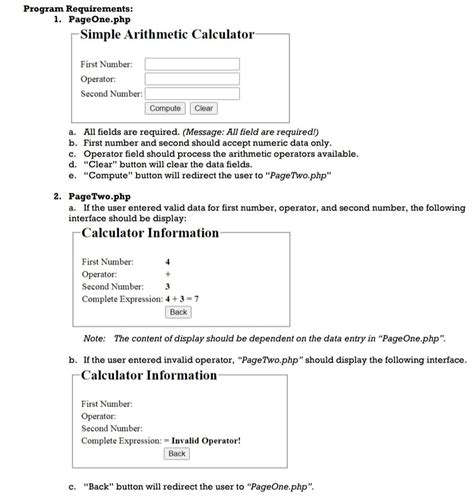 Solved Program Requirements 1 Pageonephp Simple