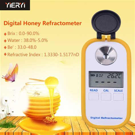 Portable Digital Honey Refractometer Refractive Index 0 90 Baume Moisture Hand Shopee Malaysia