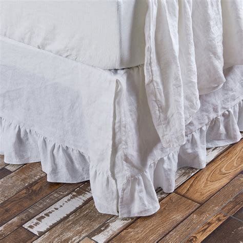 Stonewashed Linen Bed Skirts And Dust Ruffles Made To Order To Any Size