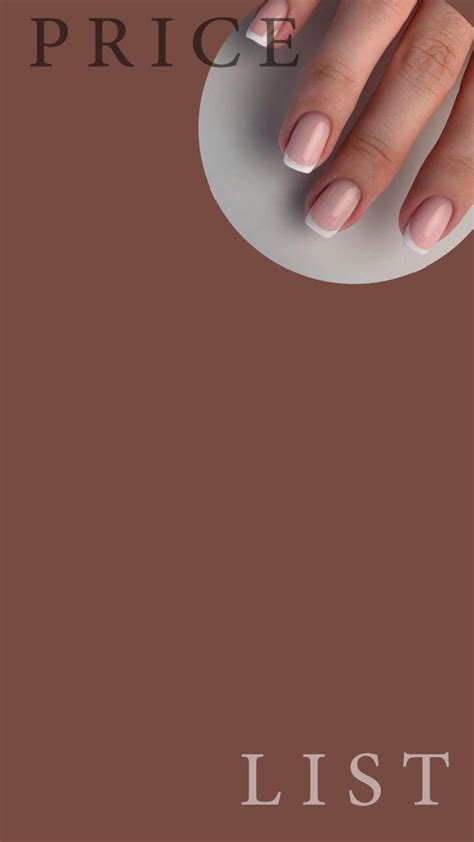 Прайс лист оформление Инстаграм услуги маникюр цены Desain Salon Kuku Ide Cat Kuku