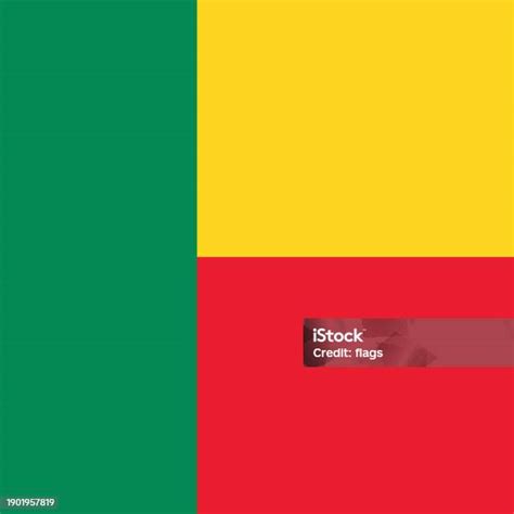 베냉 국기입니다 플래그 아이콘입니다 표준 색상 사각형 깃발 컴퓨터 일러스트레이션 디지털 일러스트레이션 벡터 일러스트 레이 션입니다 국기에 대한 스톡 벡터 아트 및 기타