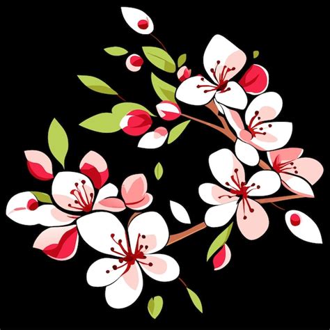Premium Vector Sakura Branch Illustration