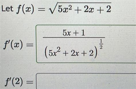 [answered] let f x 5x 2x 2 f x f 2 5x 1 5x 2x 2 kunduz