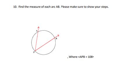 Solved Find The Measure Of Each Arc AB Please Make Sure To Chegg Com