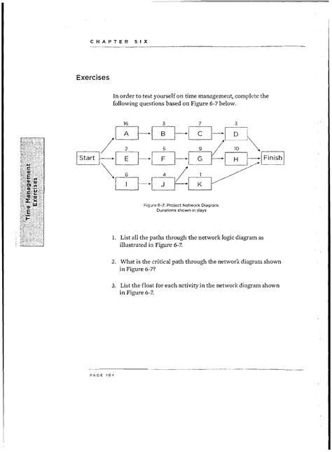 Exercises Time Management Exercice CHAPTER SIX Exercises In Order To Test Yourself On Time