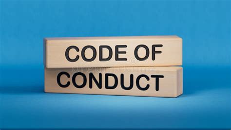 Code Of Conduct Symbol Concept Words Code Of Conduct On Wooden Blocksbusiness And Code Of